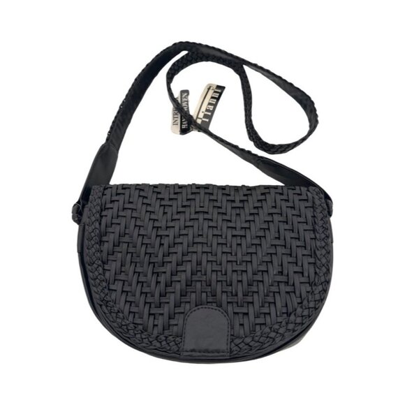 Tianni | Bags | Vintage Tianni Black Woven Half Moon Crossbody | Poshmark